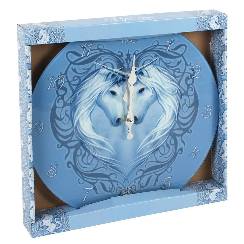 Anne Stokes Unicorn Heart Glass Wall Clock **ON SALE** WAS 21.99 NOW 18 ...
